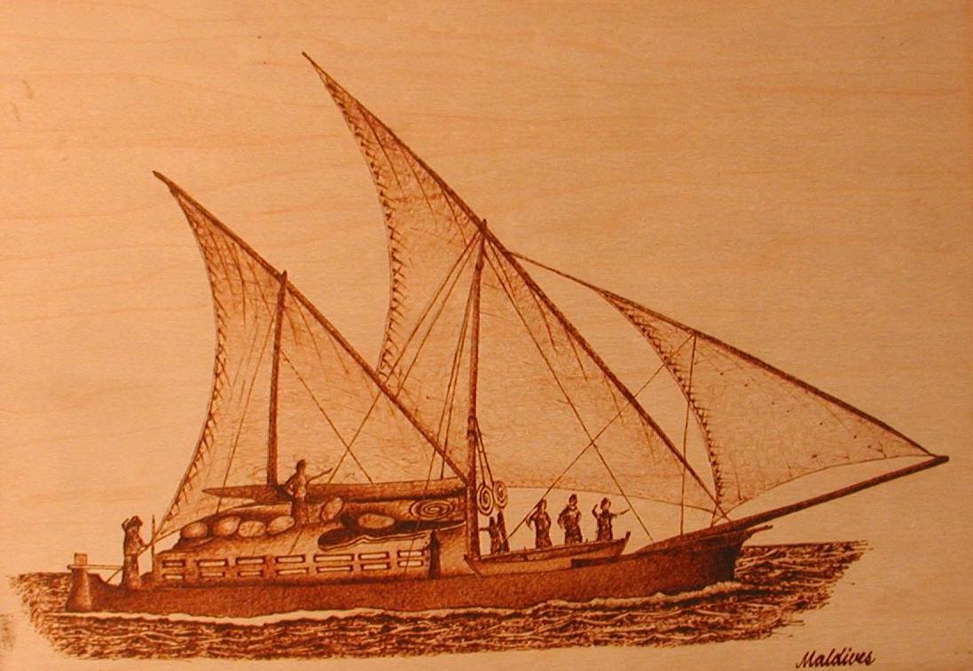 Pyrography Boats – Creativity Maldives
