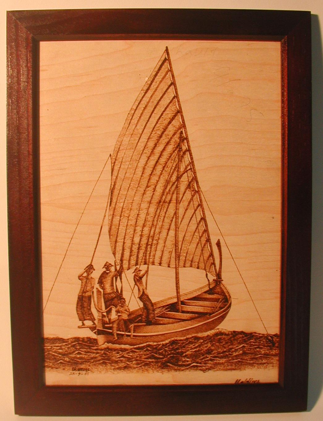 Pyrography Boats – Creativity Maldives